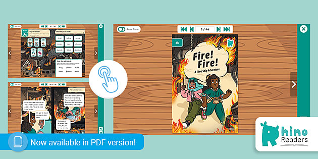 Level 6b Decodable Readers: Fire! Fire! A Time Ship Adventure