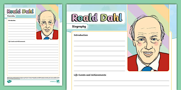 * NEW * Roald Dahl Biography Template (teacher made)