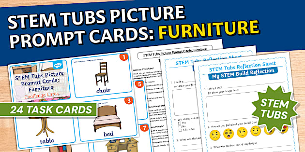 STEM Tubs Picture Prompt Cards: Furniture