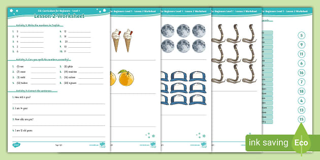 ESL Curriculum for Beginners: Lesson 2 Worksheet - Twinkl
