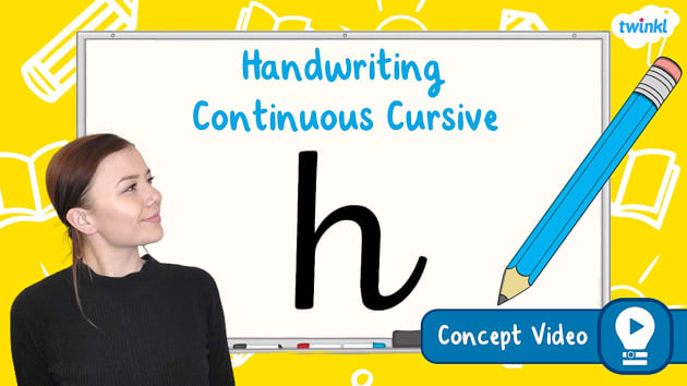 FREE! - The Letter 'h' | Cursive Handwriting Concept Video