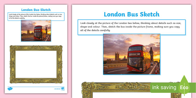 * NEW * London Bus Sketching Activity (teacher made)