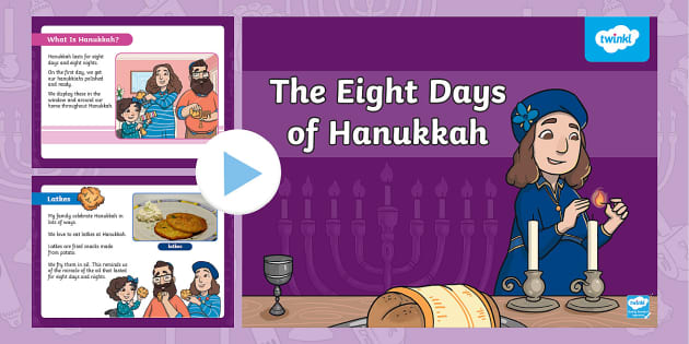 KS1 The Eight Days of Hanukkah Information PowerPoint & Quiz