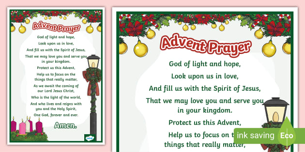 Advent Prayer Display Poster