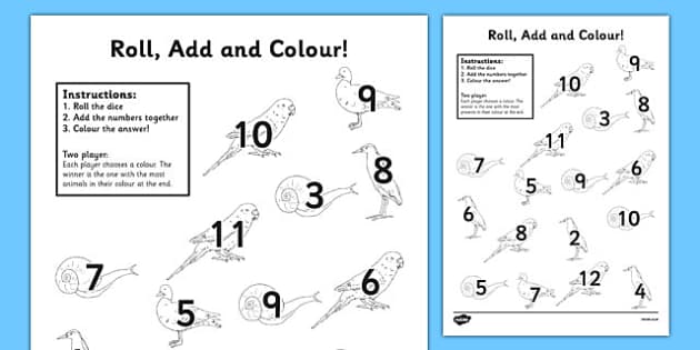 New Zealand Animals Roll and Colour (teacher made)