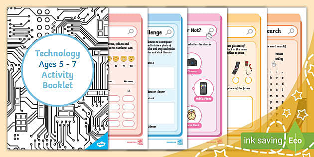 Technology Activity Booklet (Ages 5 - 7) (teacher made)