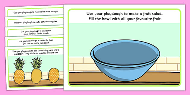Fruit Salad Playdough Mats (teacher made) - Twinkl