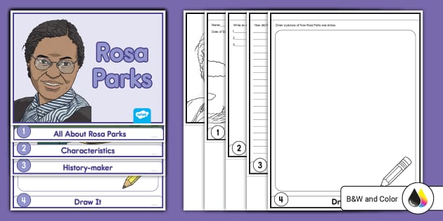 Kindergarten Rosa Parks Flipbook (teacher made) - Twinkl