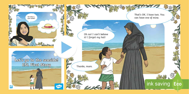 ESL Simple Story: Let's Go to the Seaside! (teacher made)