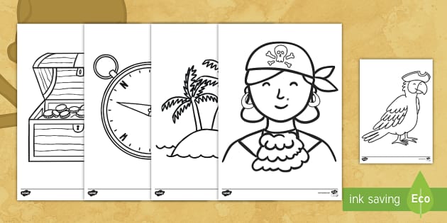 Extra Large Pirate Coloring Worksheet