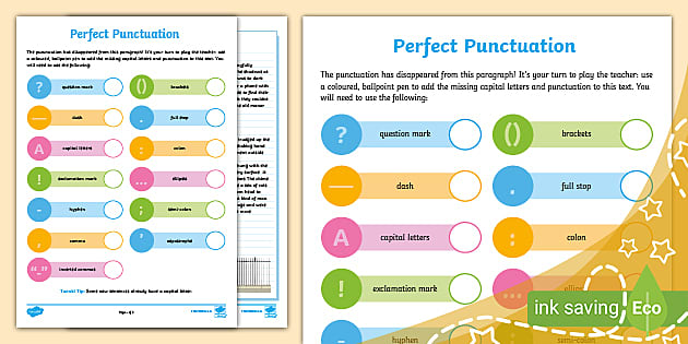 Perfect Punctuation (Ages 9 - 11) (teacher made)