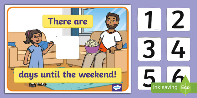 Weekend Countdown Display Poster (professor feito) - Twinkl Weekend Countdown Display Poster (professor feito) - Twinkl