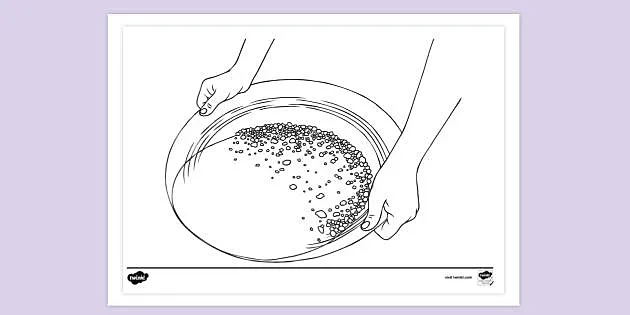 Gold Panning Drawing