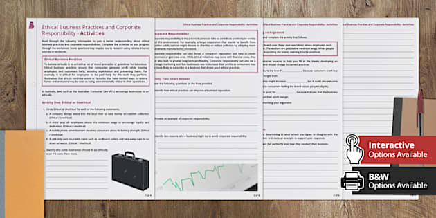 Ethical Business Practices and Corporate Responsibility