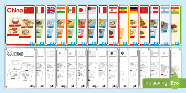 Food Around the World Display Posters