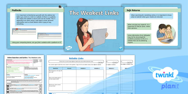 Computing - The Weakest Link - Year 3 - Lesson 4 - twinkl