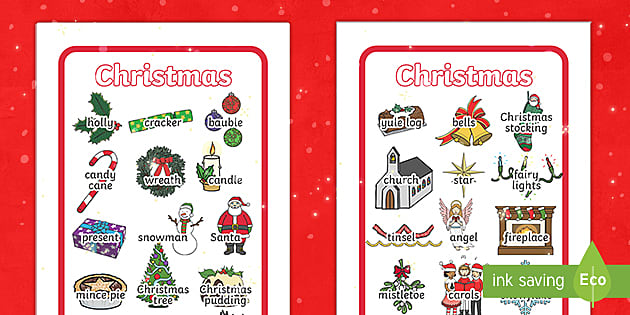 Christmas Words Prompt Frame - Christmas Word Mat - Twinkl Christmas Words Prompt Frame - Christmas Word Mat - Twinkl