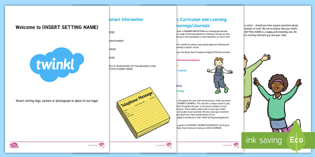 EYFS Transition Information Booklet for New Starters- home visits