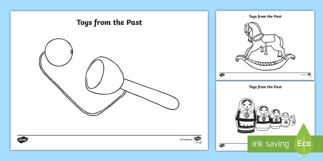 Toys from the Past Colouring Sheets