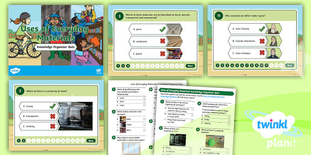 Retrieval Practice: Science: Uses of Everyday Materials: Y2 Knowledge