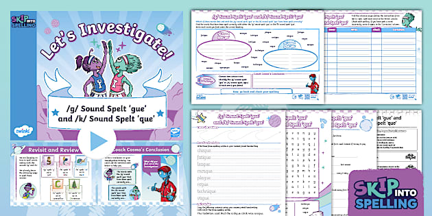 Spring 2 Wk 4: /g/ Sound Spelt 'gue' & /k/ Sound Spelt 'que'