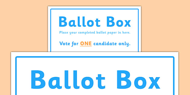 General Election Ballot Box Sign- election, ballot, box, sign