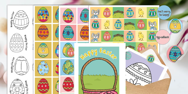 Easter Eggs - Spring - Bumper Sticker Activity Pack - Twinkl