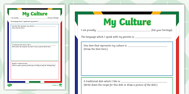 IP-Heritage Day - My Culture - Activity Sh (CAPS Aligned)