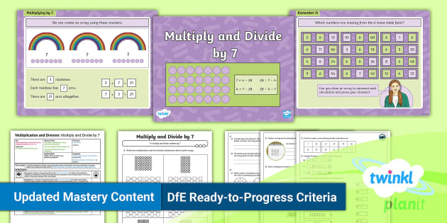 👉 Y4 Multiplication and Division Facts PlanIt Maths Lesson 7