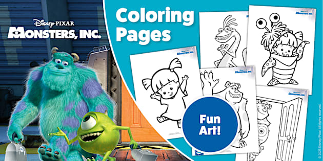 monsters inc logo coloring page