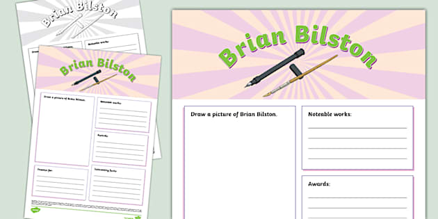 Brian Bilston Fact File Template (Teacher-Made) - Twinkl