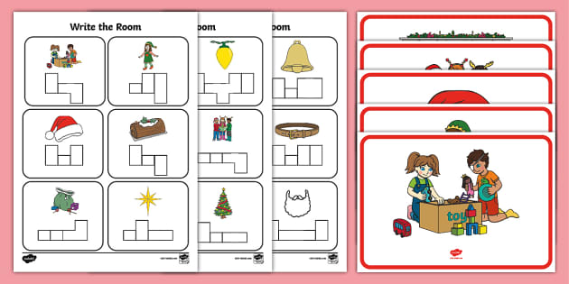 Christmas-Themed Write the Room Activity - Twinkl