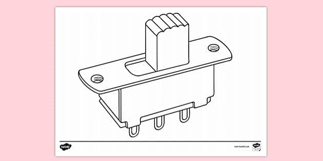 FREE! - Slide Switch Colouring | Colouring Sheets - Twinkl