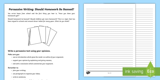 NAPLAN-Style Writing Year 3 or Year 5 Set 4 Persuasive Writing Activity