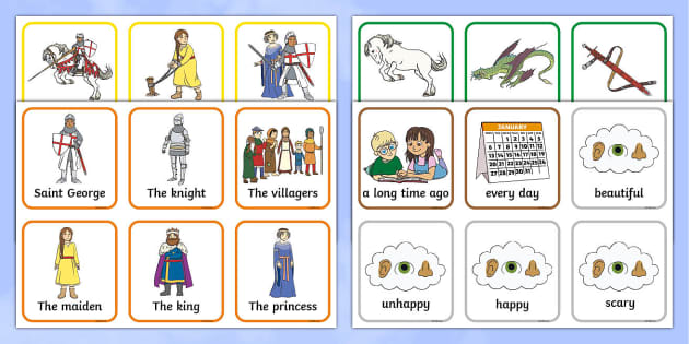 SALT: St George's Day Colourful Semantics (teacher made)