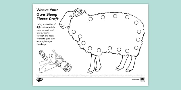 Weave Your Own Sheep Fleece Craft Activity - Twinkl Weave Your Own Sheep Fleece Craft Activity - Twinkl