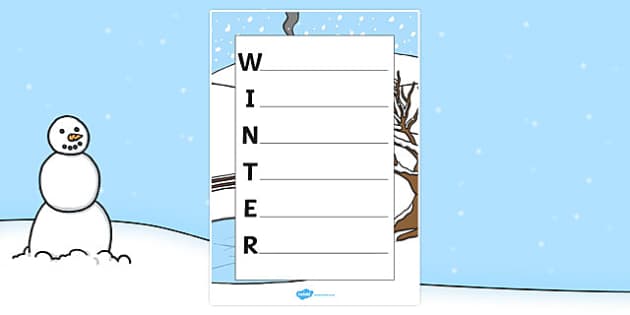 Winter Acrostic Poem Template Winter Winter Acrostic Poem Winter Acrostic Poem Template Winter Winter Acrostic Poem