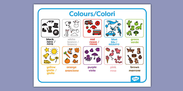 Let's Count! Bilingual Italian/English Word Mat