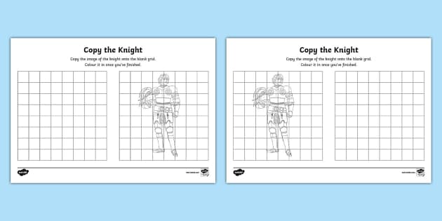 Copy the Knight Worksheet (teacher made) - Twinkl