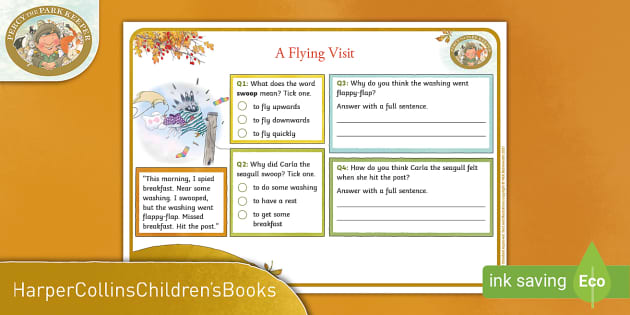 FREE! - * NEW * A Flying Visit: Reading Comprehension Mat