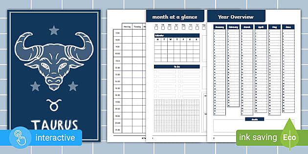 Taurus Planning Booklet Template | Twinkl Busy Bees - Twinkl