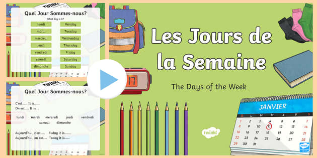 French Days Of The Week PowerPoint CfE Resources Twinkl