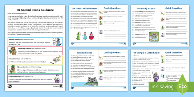 KS1 60-Second Reads: Castles Activity Pack (teacher made)