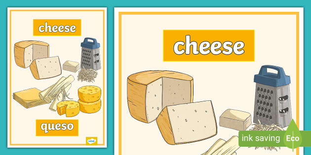 👉 Spanish Word for Cheese Display Poster