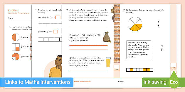 👉 Year 5 Fractions Baseline Assessment (teacher made)