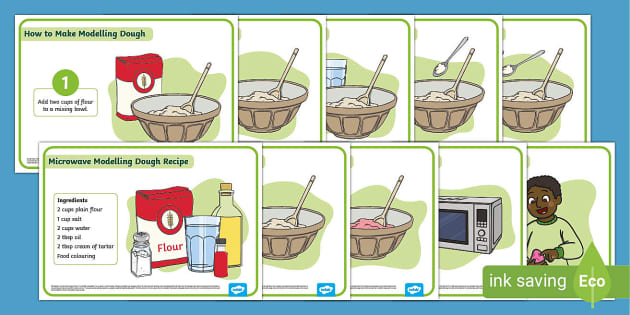 Microwave Modelling Dough Recipe A4 Display Posters | Twinkl