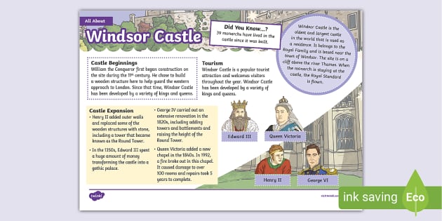 KS2 Windsor Castle Fact File (teacher made) - Twinkl