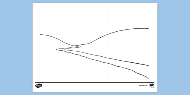 Path Through Hills Colouring Sheet | Colouring Sheets