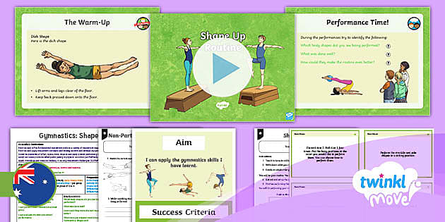 Move PE Year 3 Gymnastics: Shape Lesson 6: Shape Up - Twinkl