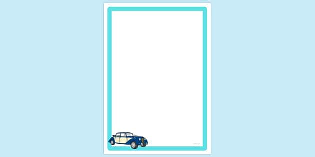 Vintage Car Page Border | Page Borders | Twinkl